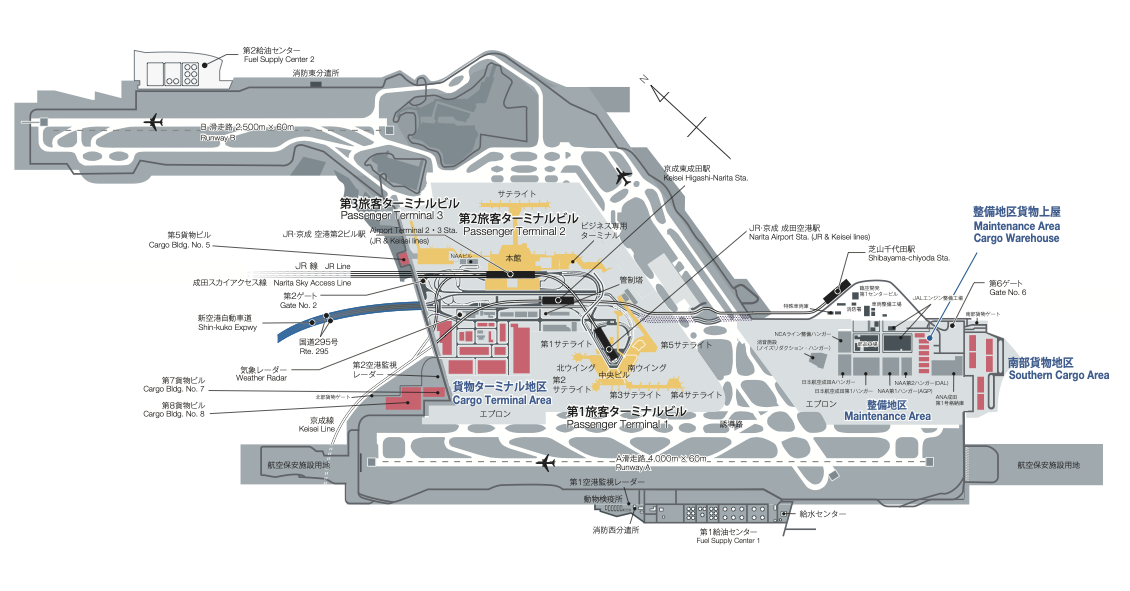 Layout, Main Facilities | Airport Development & Operation | NARITA ...